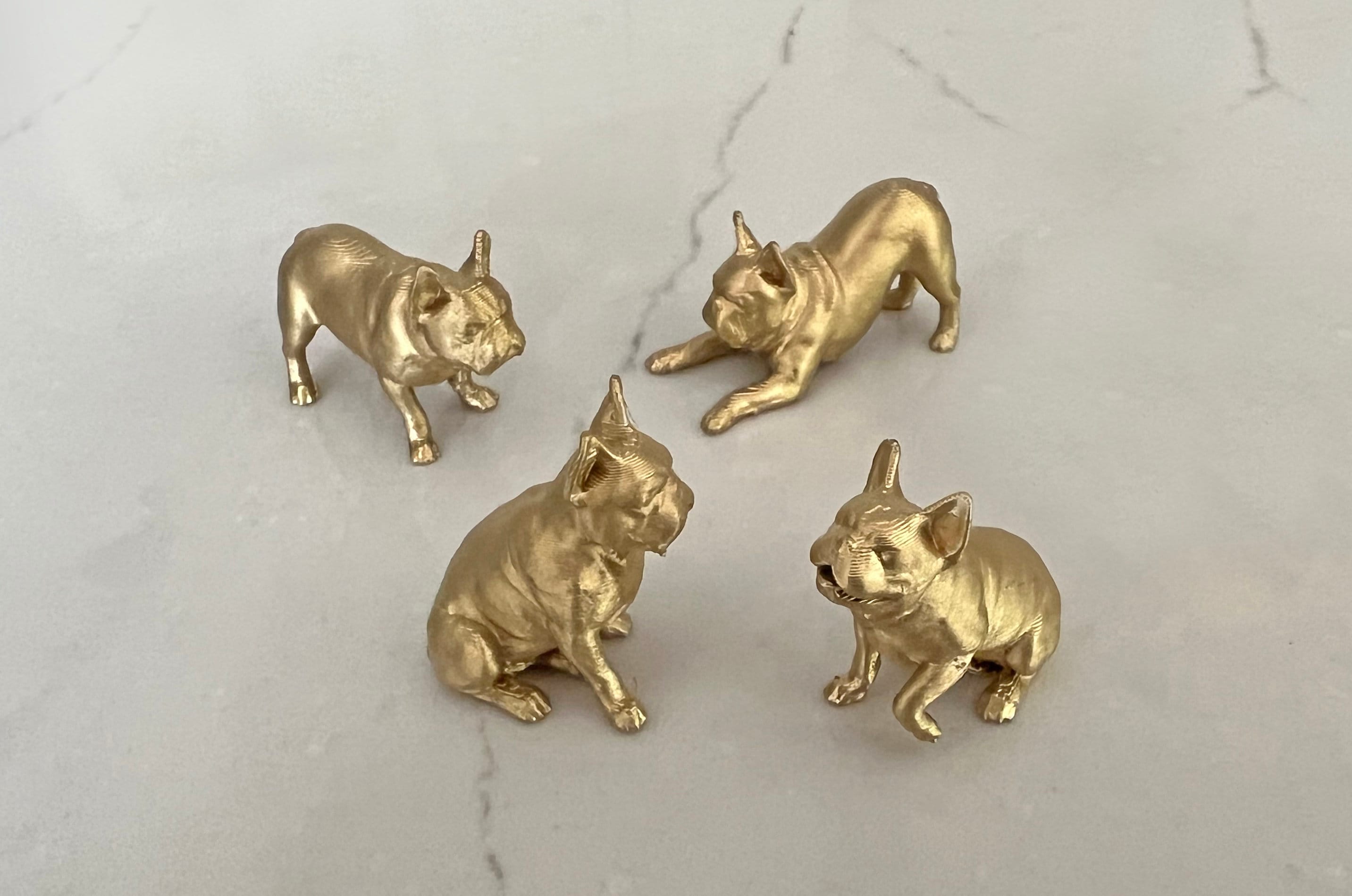 French Bulldogs, Set of 4, Figures, Frenchies, Weddings, Table Decor ...