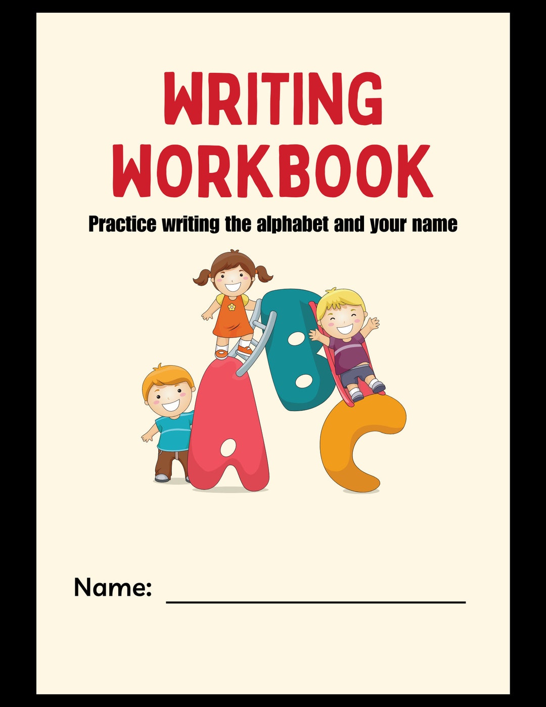 Printable Writing Book for Young Children - Etsy