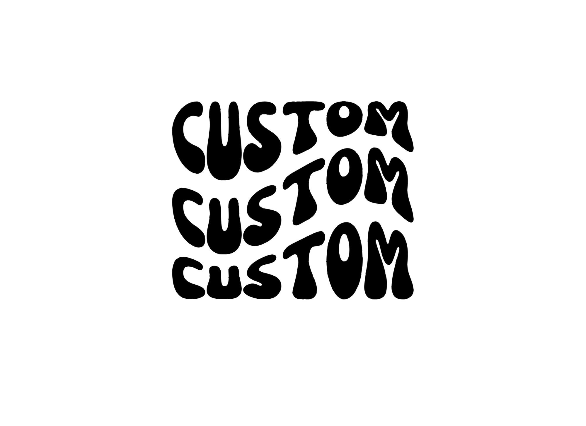 CUSTOM WAVY FONT - Etsy