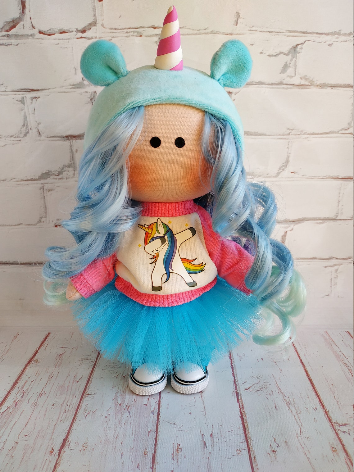 Unicorn Art Doll Interior Decor Doll Fabric Rag Doll | Etsy