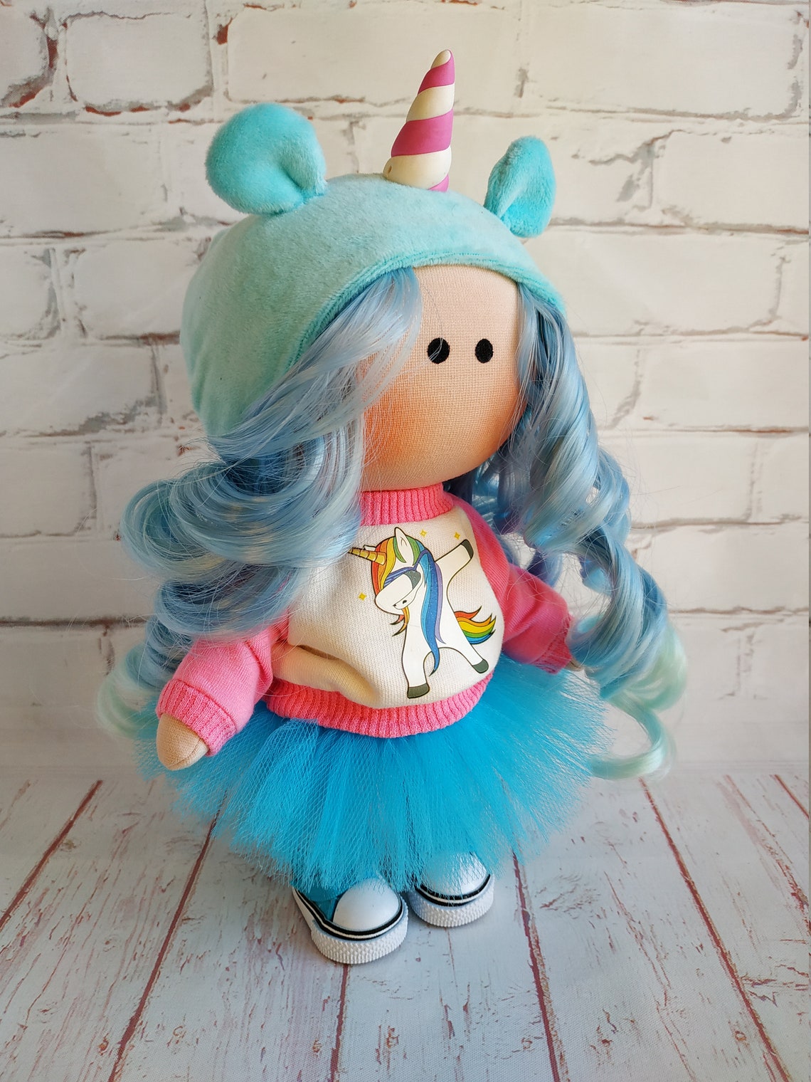 Unicorn Art Doll Interior Decor Doll Fabric Rag Doll | Etsy