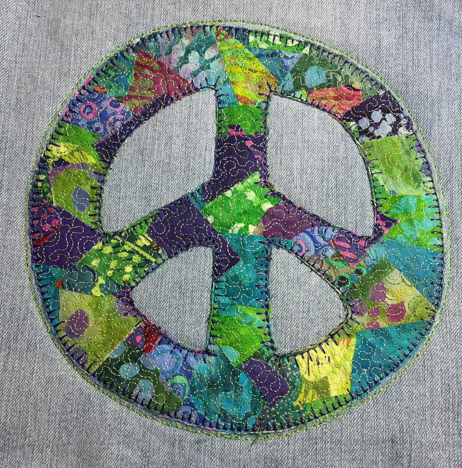Simple Peace Sign Patch - Etsy