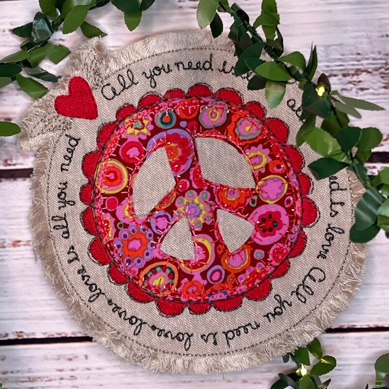 Peace Sign Applique - Etsy