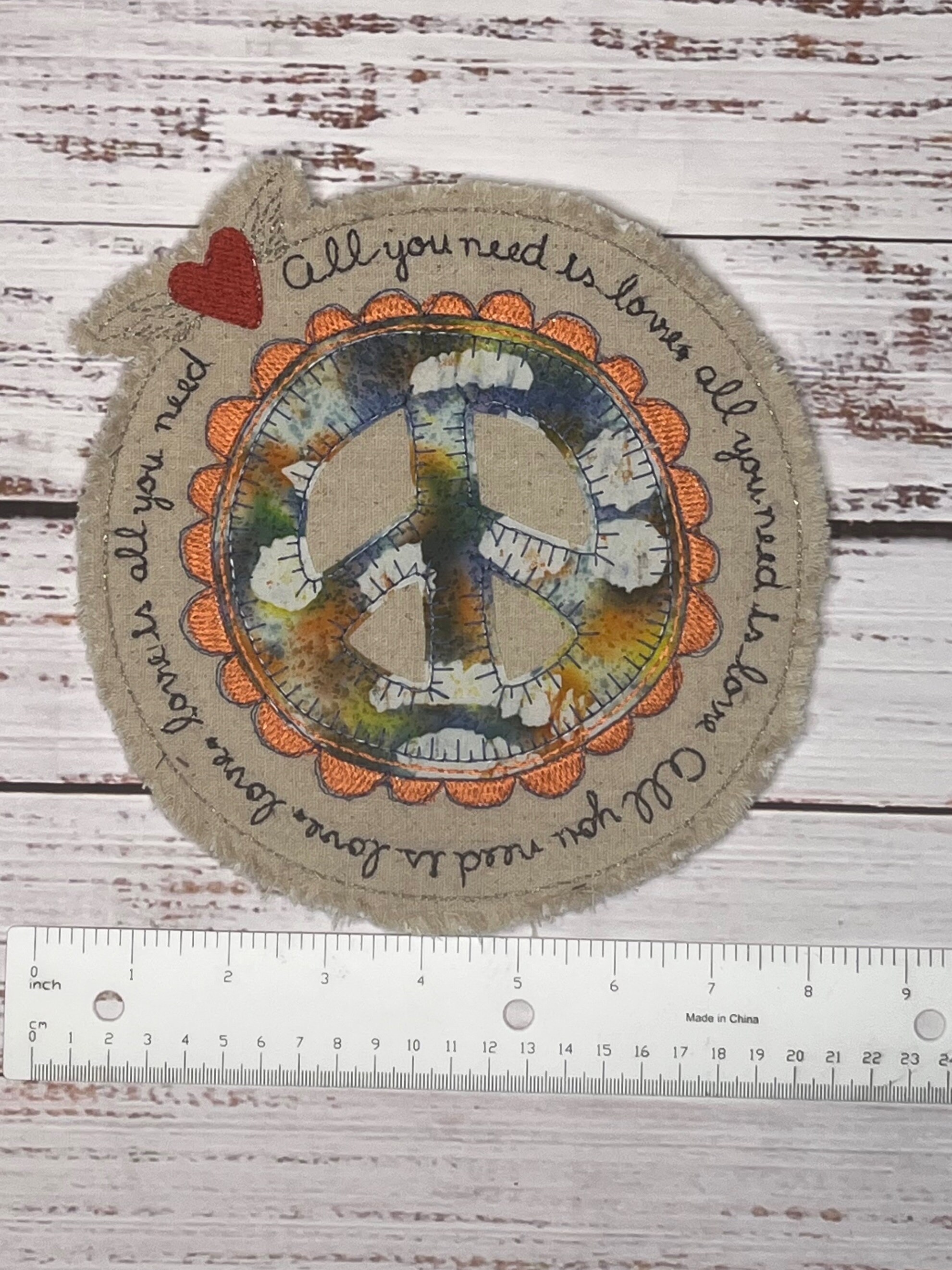 All You Need is Love Peace Sign Patch - Etsy