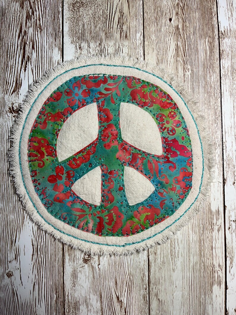 Simple Peace Sign Patch - Etsy
