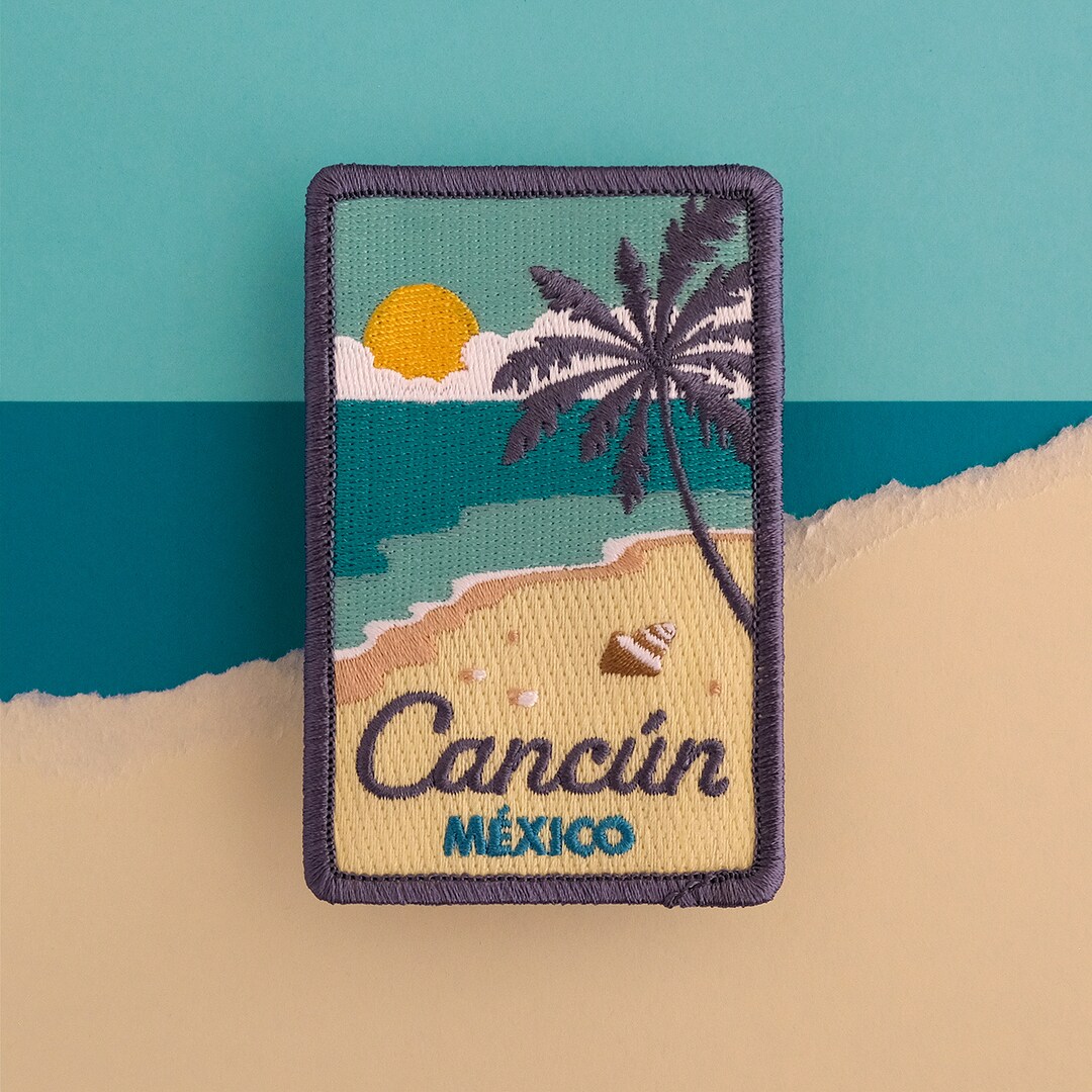 Cancun Mexico Embroidered Patch: Iron-on Travel Souvenir - Etsy
