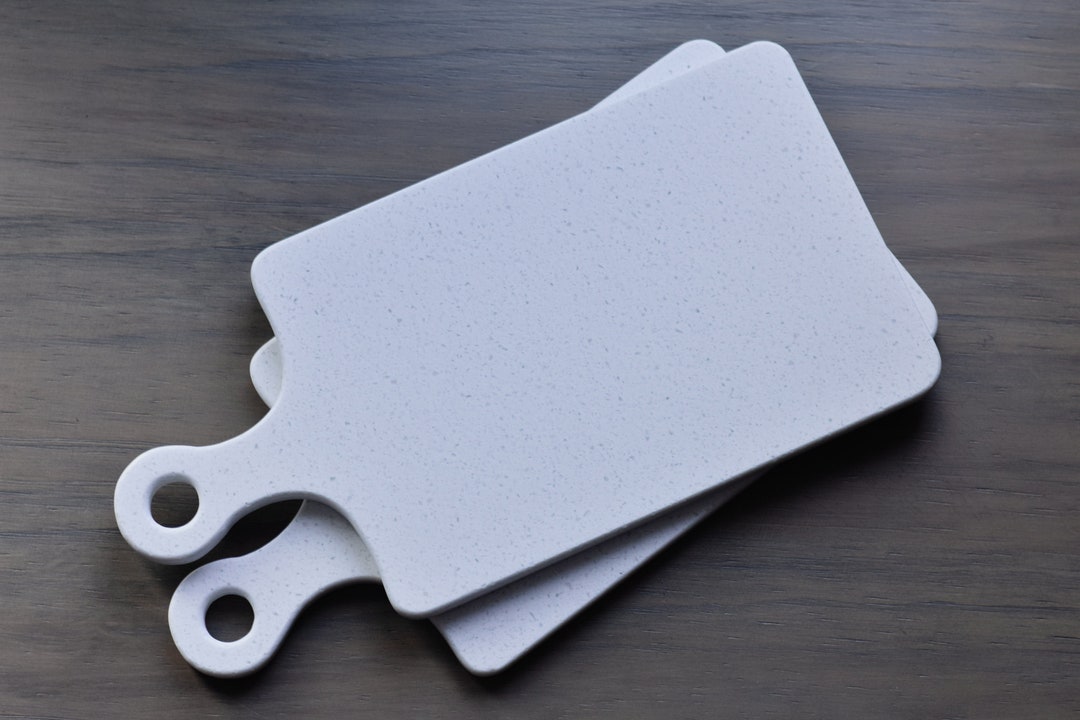 Solid Surface Cutting Board With Shaped Handle- Convenient Hole for Hanging- Multiple Colors ...