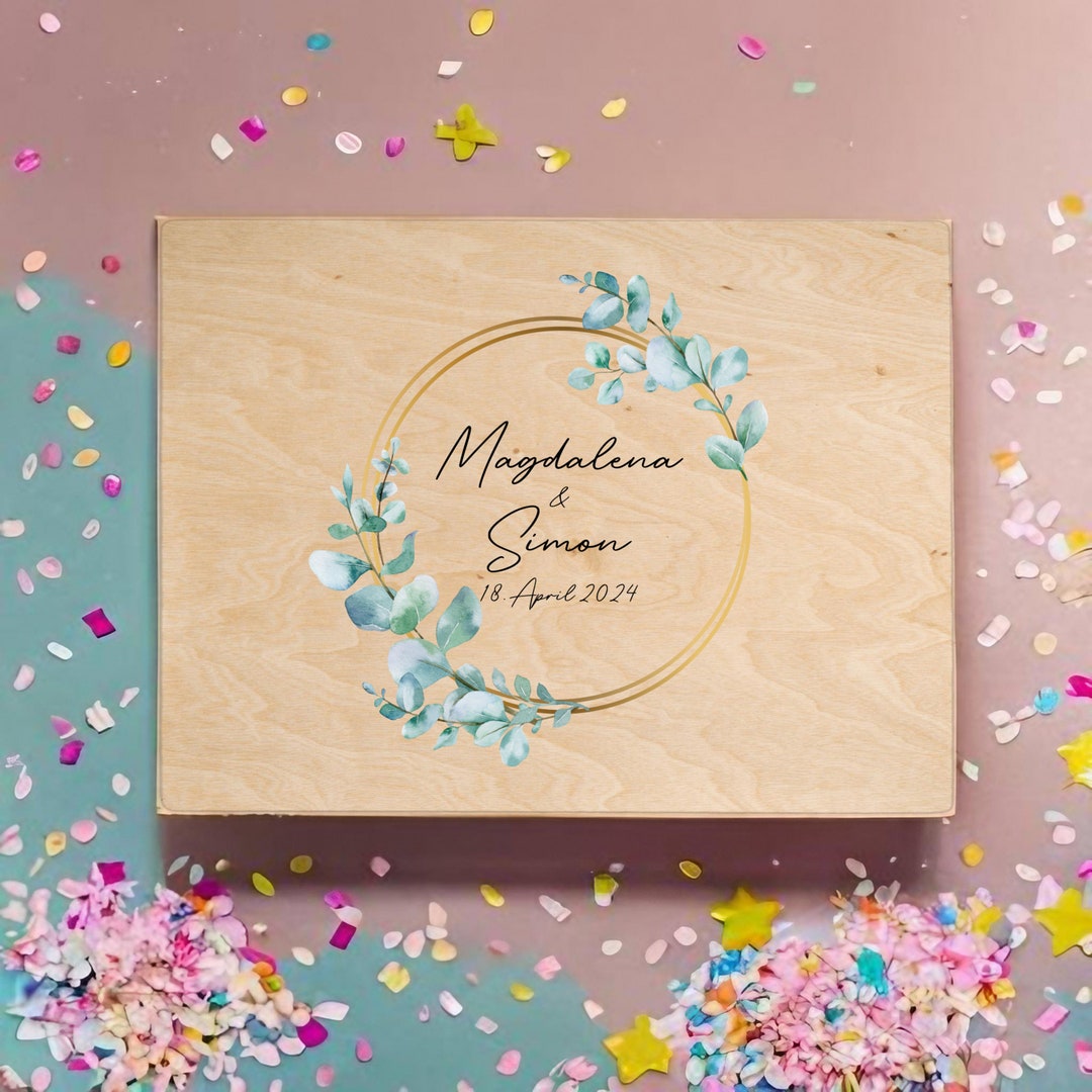 Memory Box Memory Box 40x30/30 X 20 Cm Wedding Eucalyptus Euca Baby ...