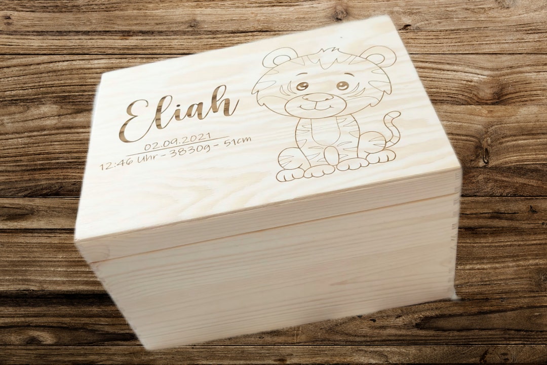Memory Box Keepsake Box Animals Safari Jungle Lion Giraffe Zebra Tiger ...