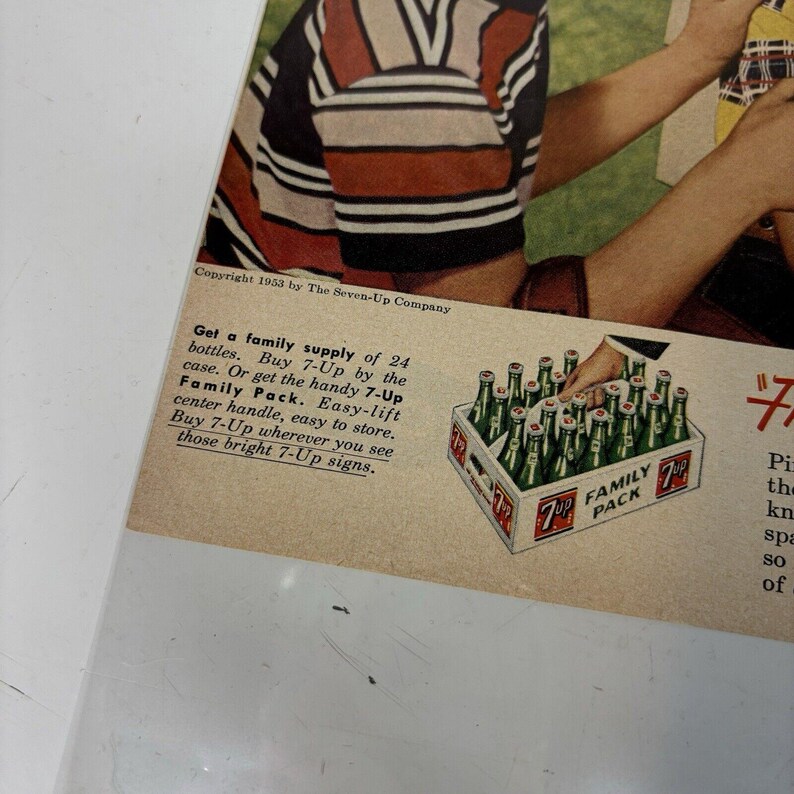 Vintage 7-UP All Family Drink Magazine Ad Neighbor Kids Summer Fresh up ...