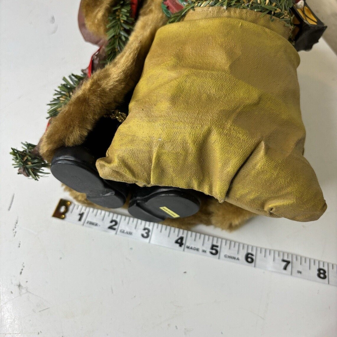 VTG Father Christmas Papier Mache Figurine Cloak Staff Clothtique? Toy ...