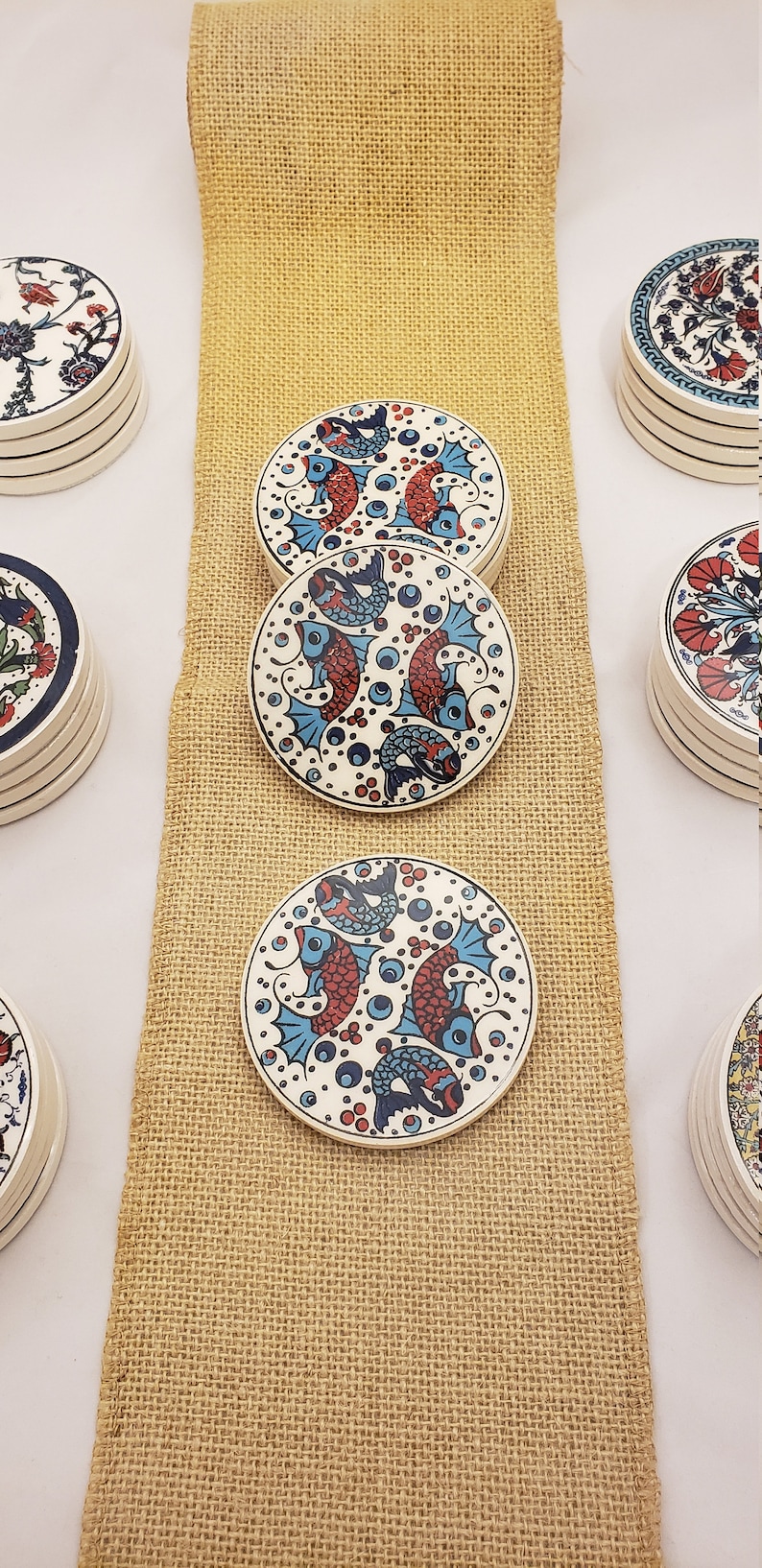 Handmade Turkish Ceramic Coaster - Etsy