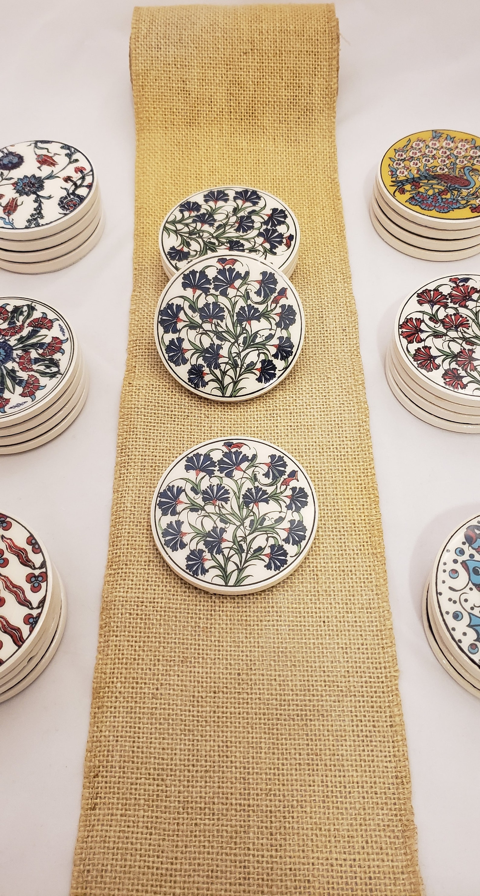 Handmade Turkish Ceramic Coaster - Etsy