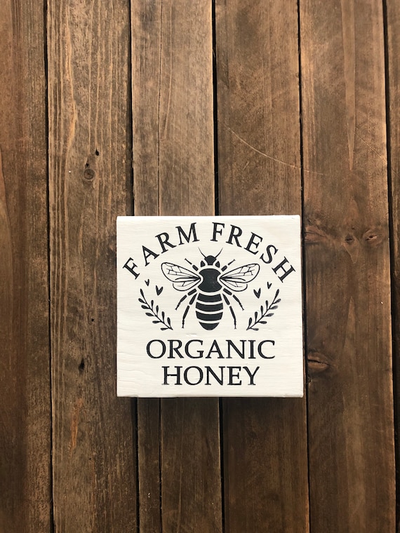 Farm Fresh Wood Sign Bee Decor Bee Signs Bee Decor for | Etsy