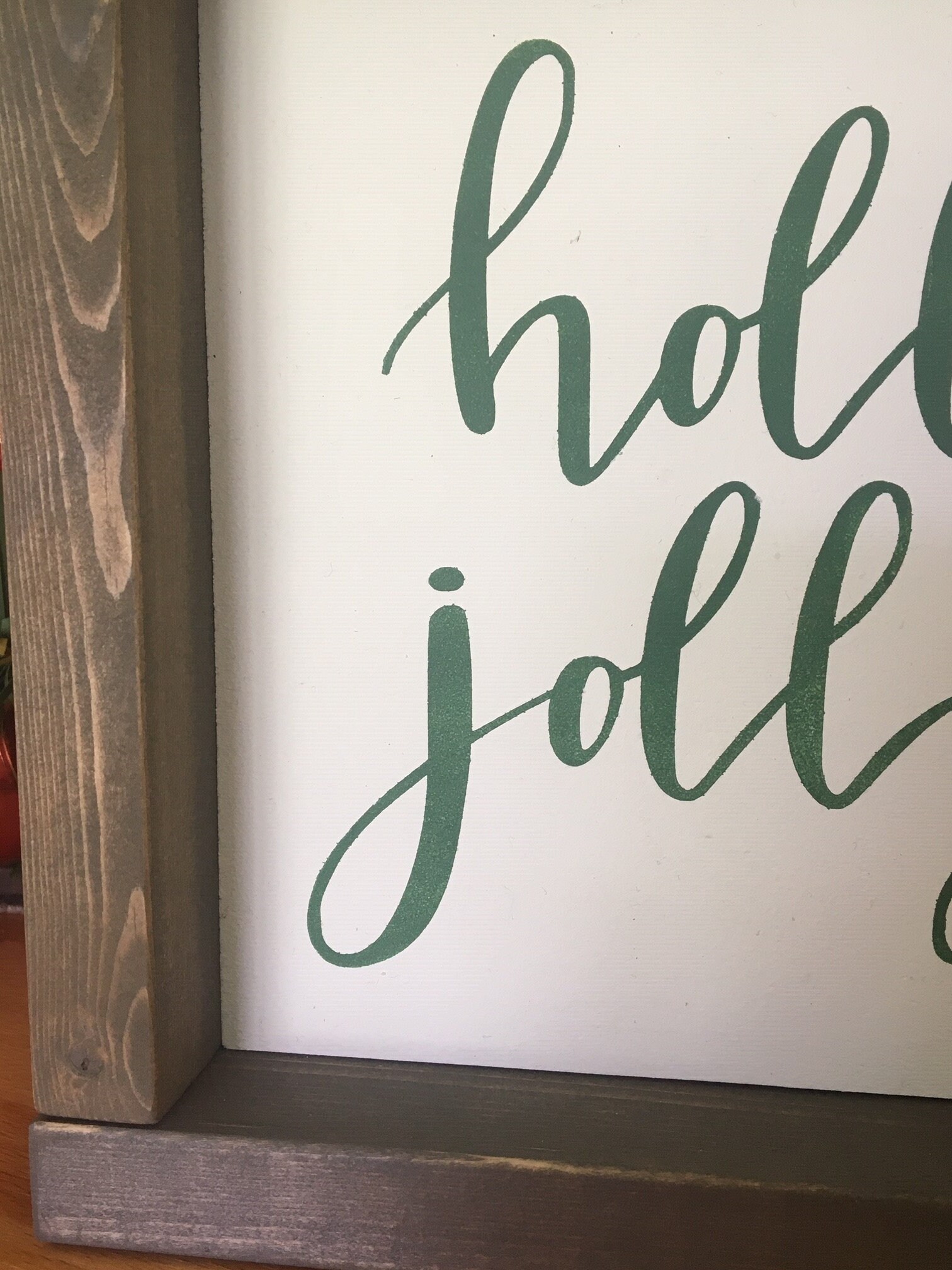 Holly Jolly Sign Rustic Christmas Wood Sign Farmhouse - Etsy
