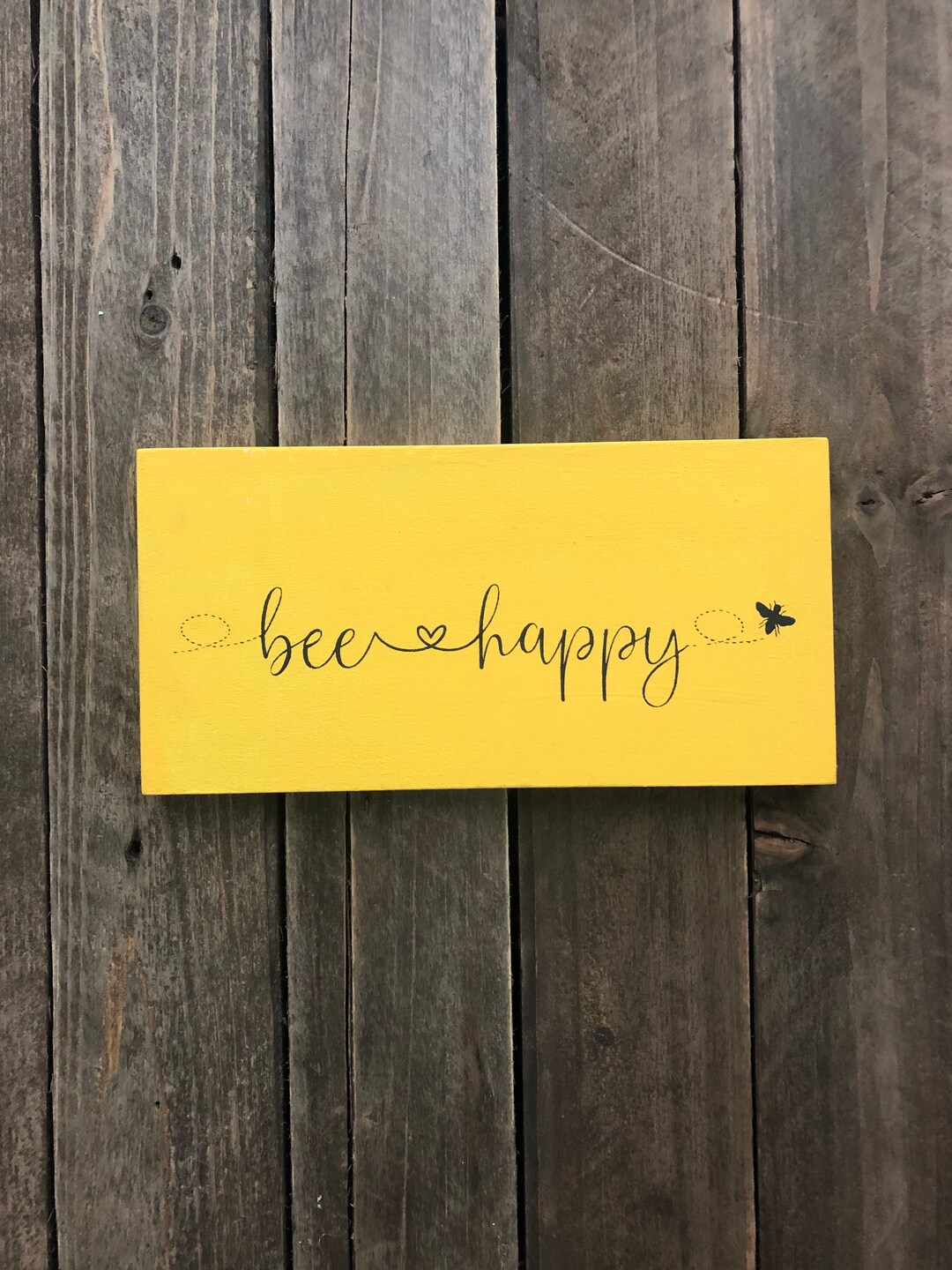Bee Happy Sign, Bee Decor, Bee Signs, Bee Decor for Home, Bee Tiered ...