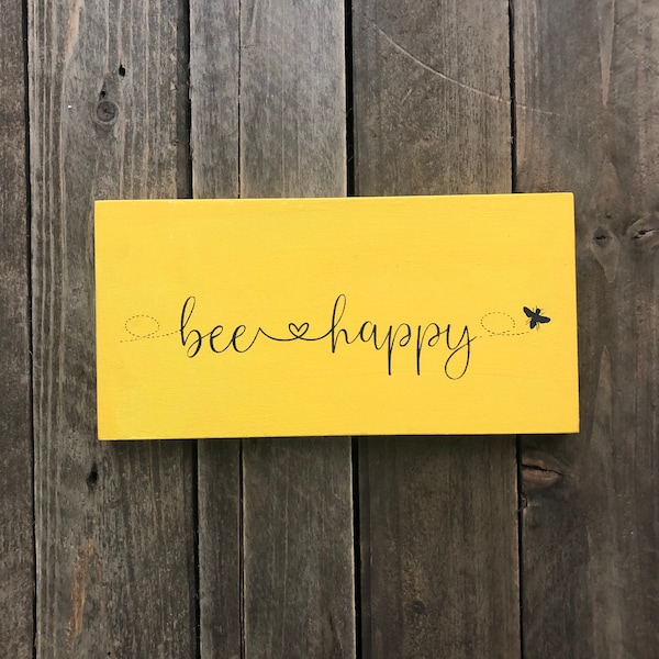 Wood Block Bee Sign - Etsy