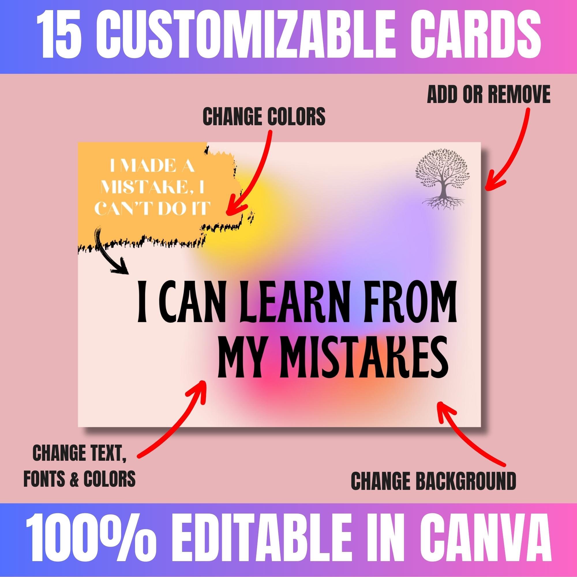 15 Growth Mindset Cards for Classroom Decor Editable Educational ...