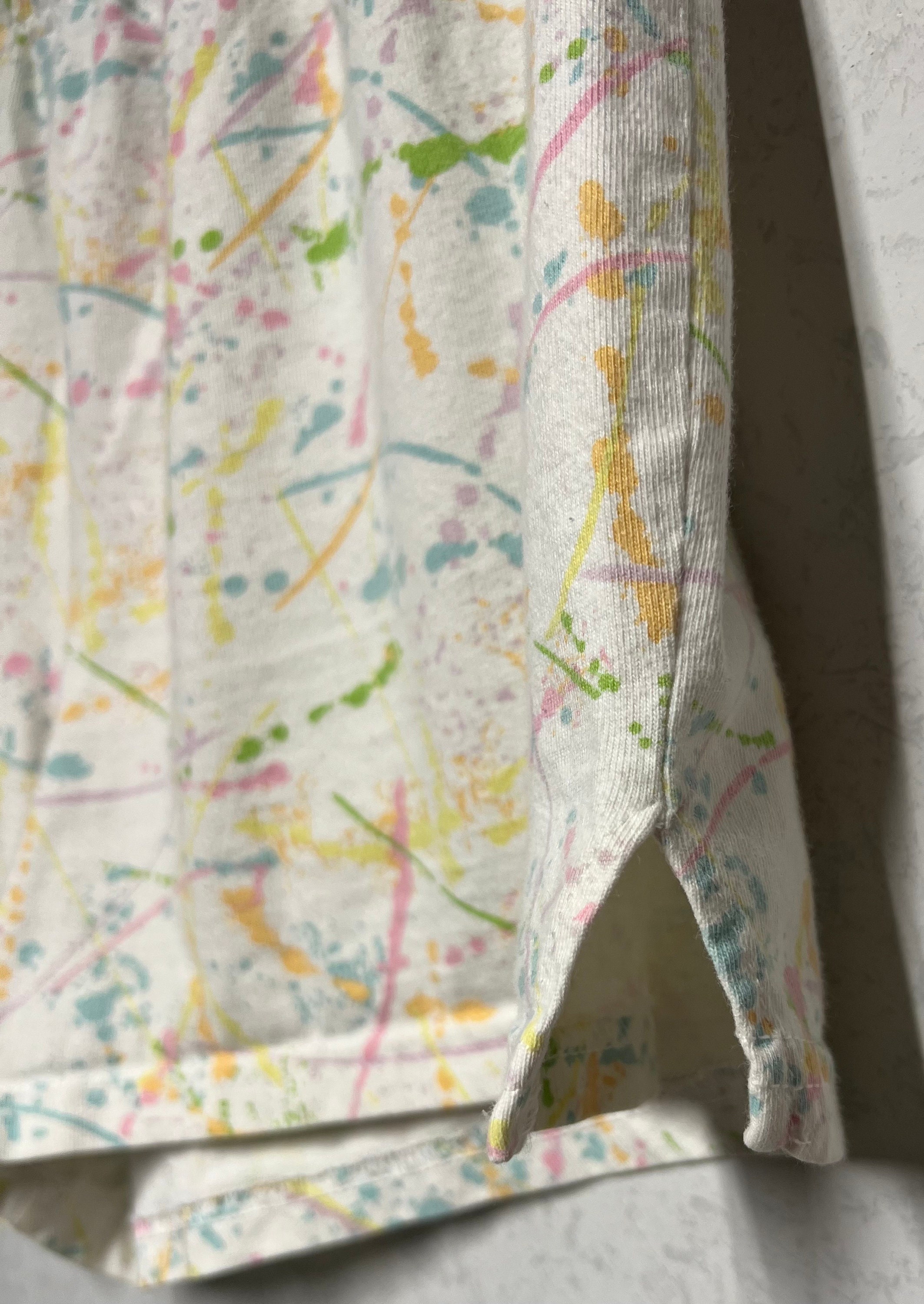 90s Splatter Paint Cotton Shorts - Etsy