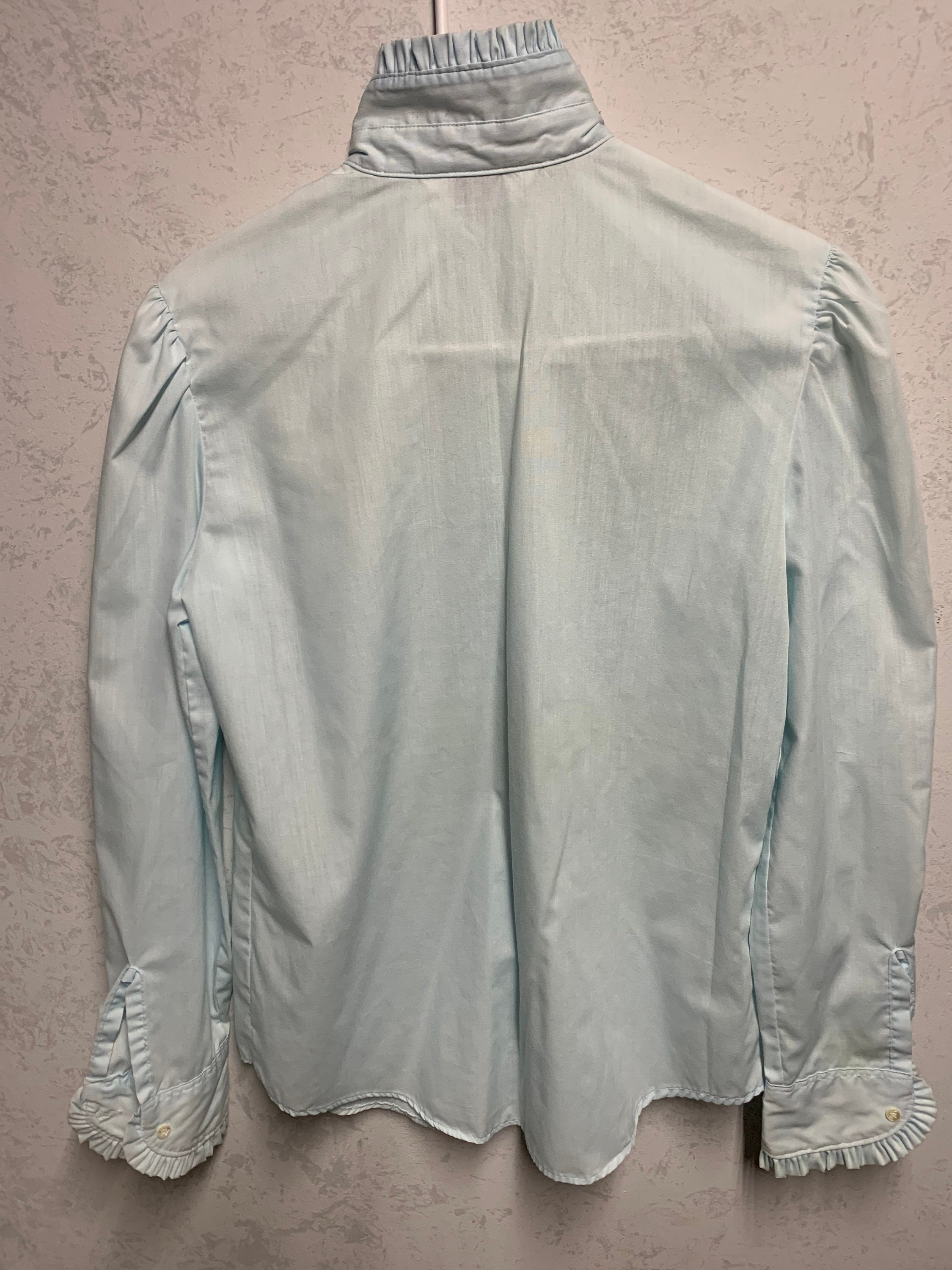 80s Ruffle Blouse - Etsy