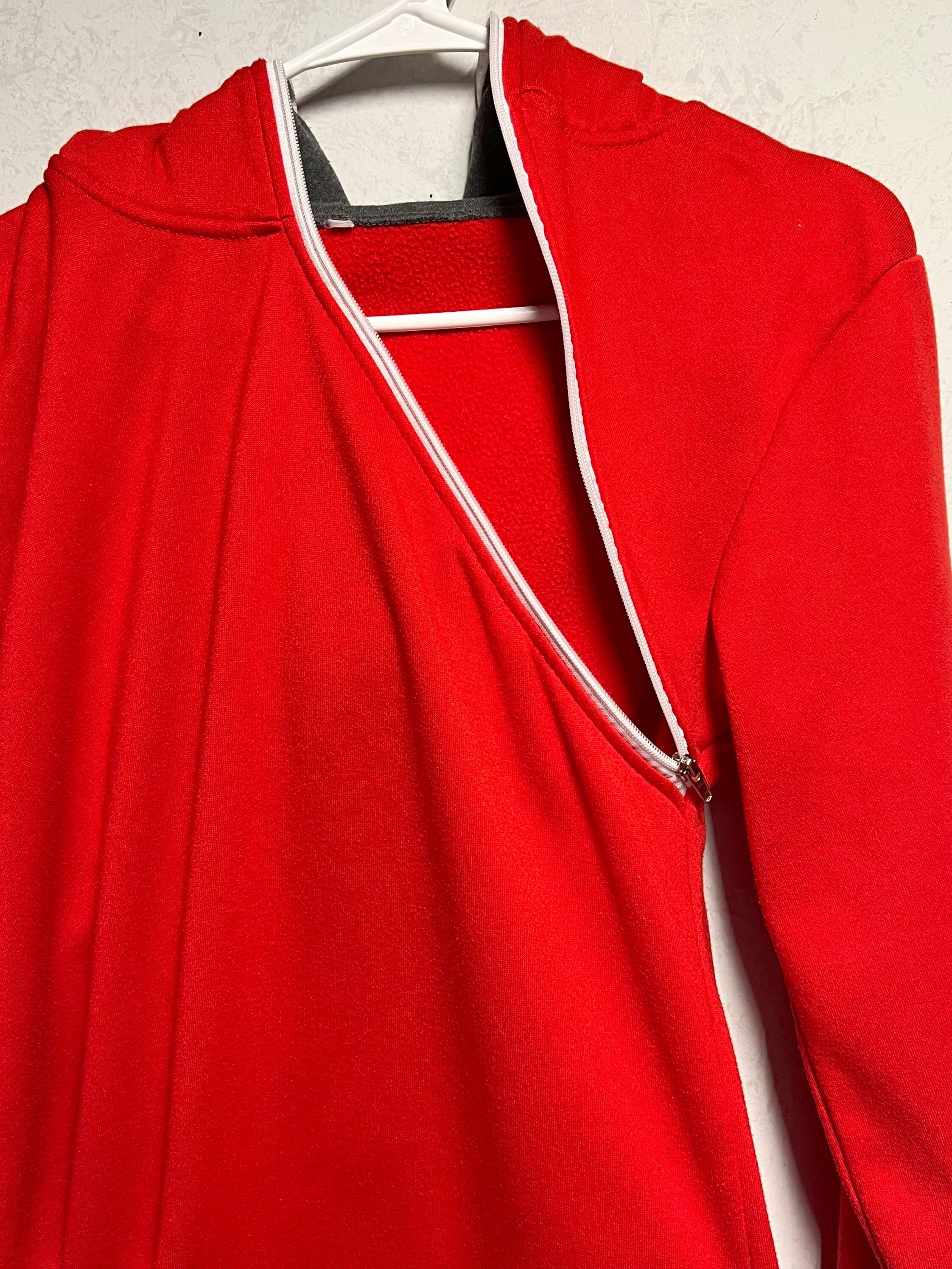 Vintage Red Hood Zipped Sweatshirt - Etsy