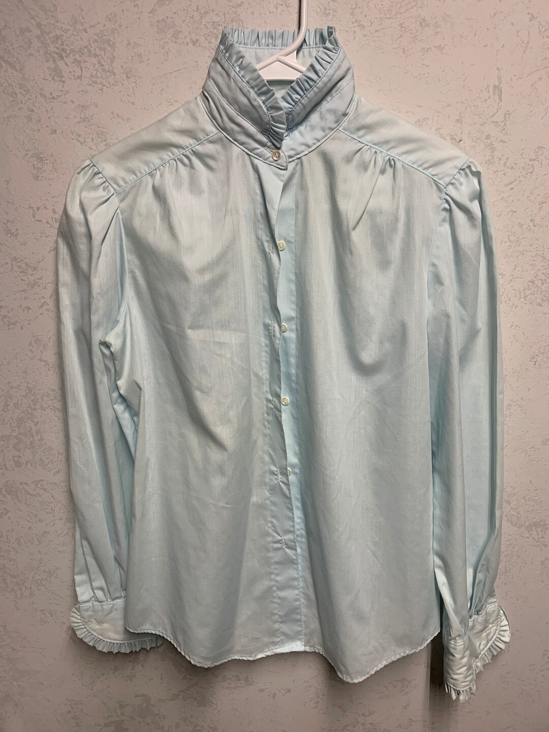 80s Ruffle Blouse - Etsy