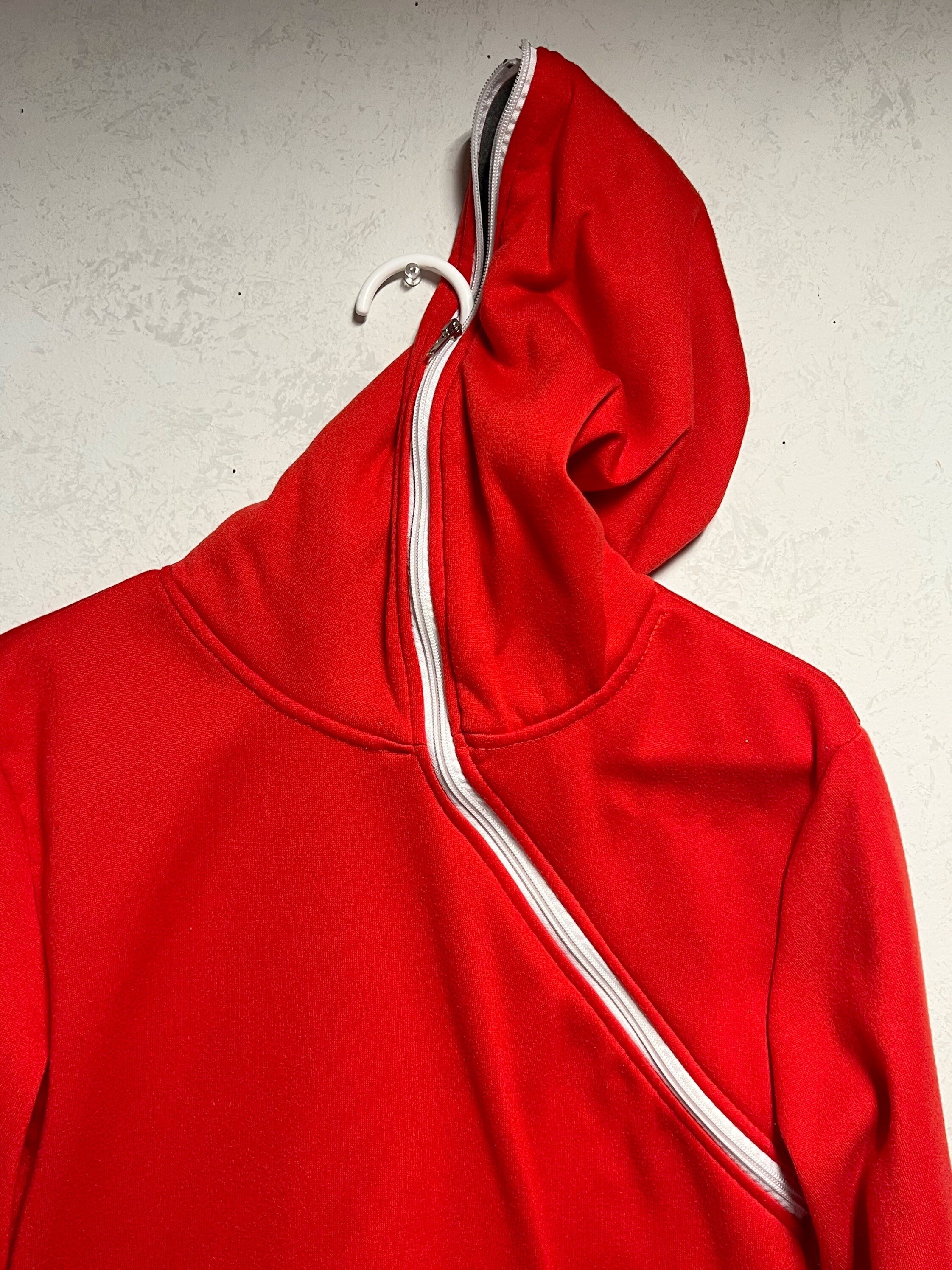 Vintage Red Hood Zipped Sweatshirt - Etsy