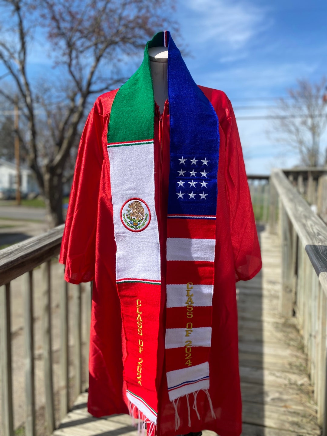 MX/USA Mexican Graduation Stole Class of 2024 - Etsy