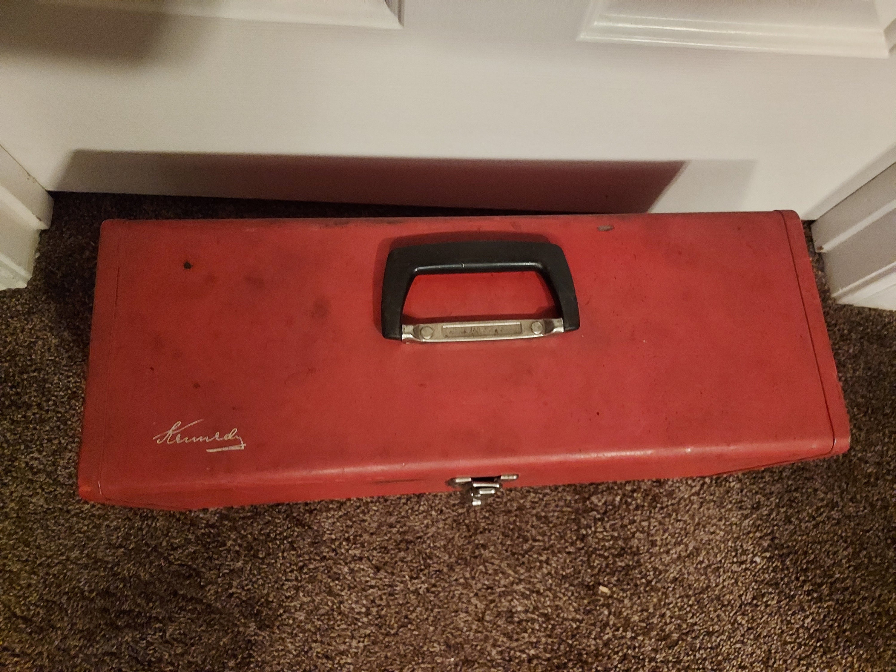Vintage Kennedy KK-19 Red Tool Box With Gray Removable Tray 19x7x7 ...