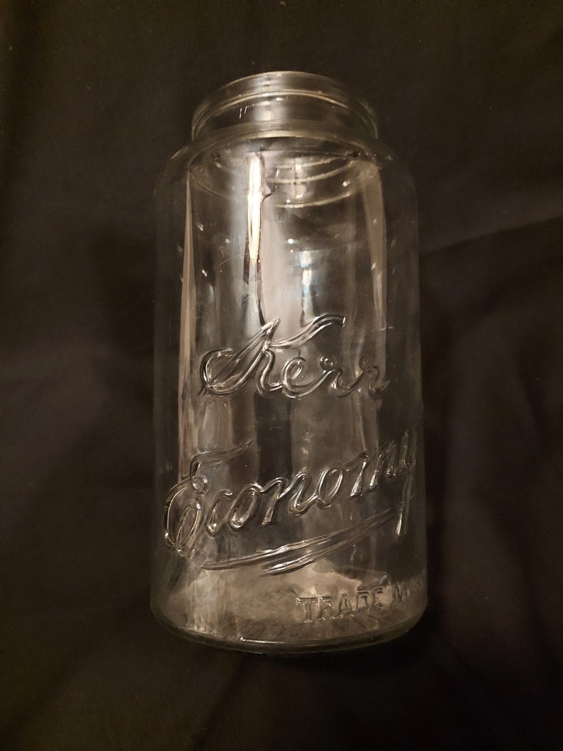 Kerr Economy Trademark Glass Jar 1/2 Gallon - Etsy