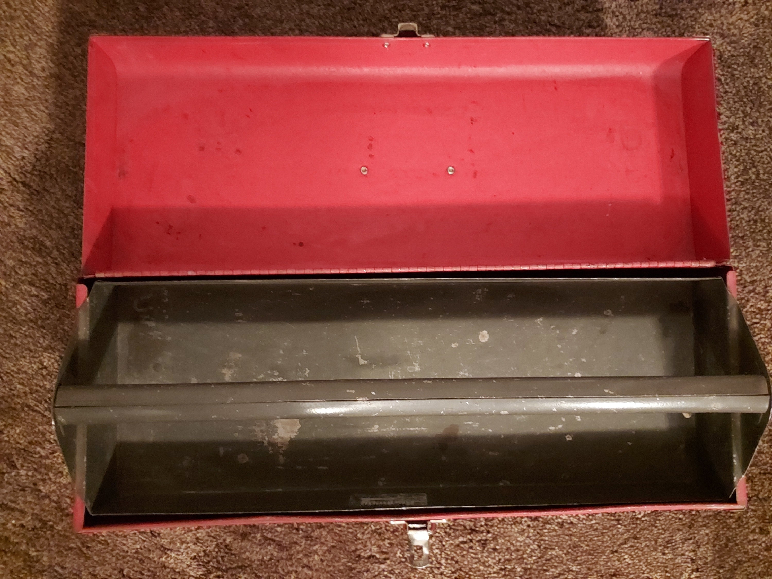 Vintage Kennedy KK-19 Red Tool Box With Gray Removable Tray 19x7x7 ...