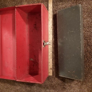 Vintage Kennedy KK-19 Red Tool Box With Gray Removable Tray 19x7x7 ...