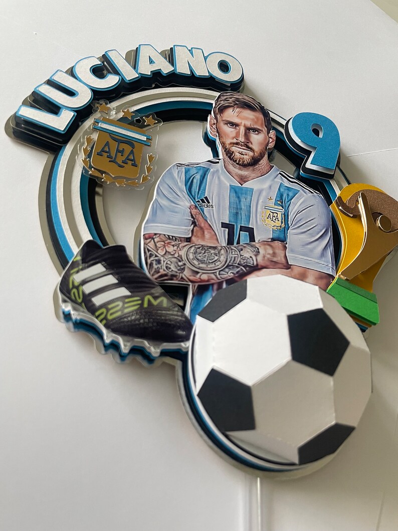 Messi. Cake Topper Messi. Soccer. Soccer Cake Topper. 3D Cake Topper - Etsy