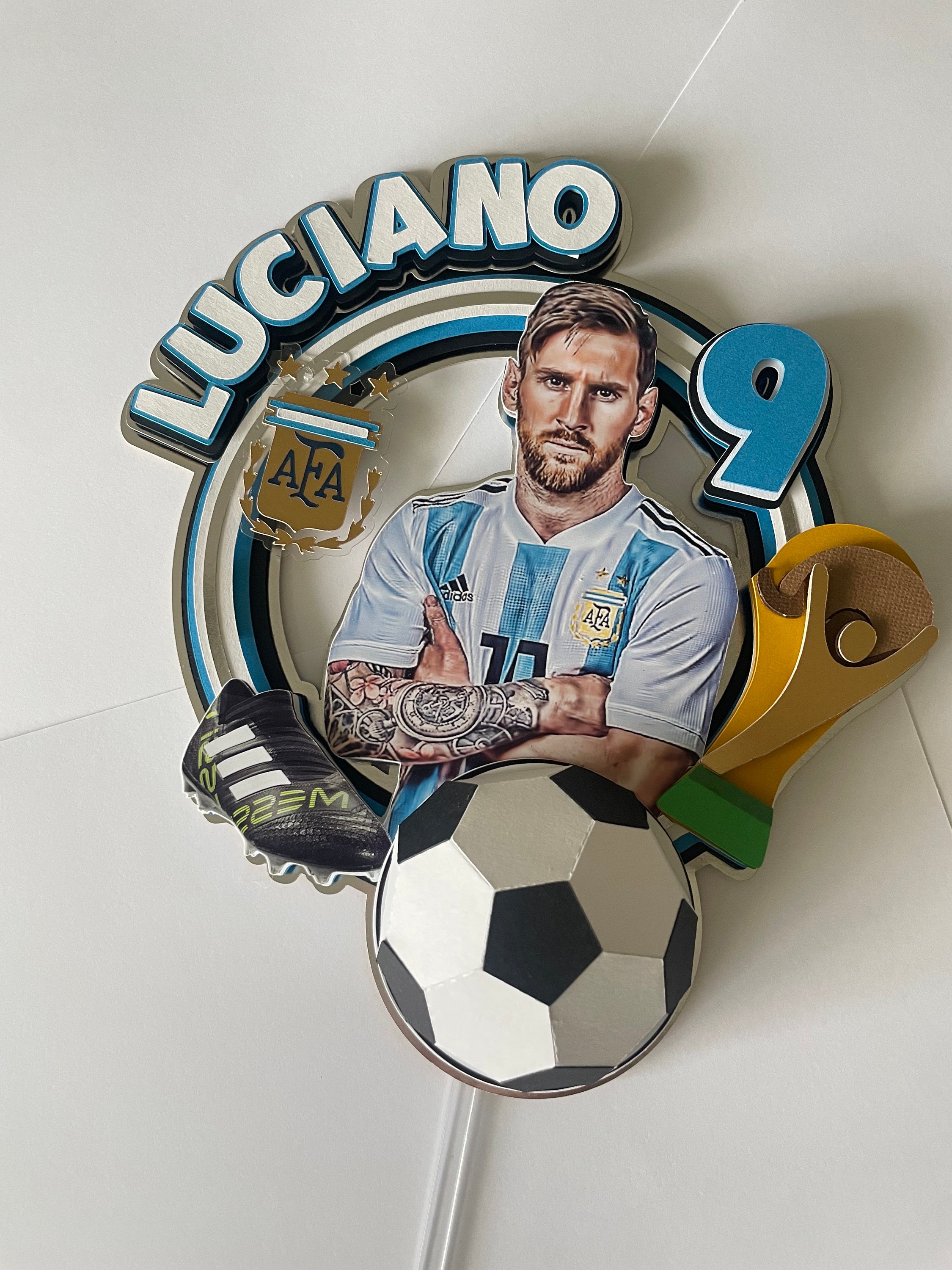 Messi. Cake Topper Messi. Soccer. Soccer Cake Topper. 3D Cake Topper - Etsy