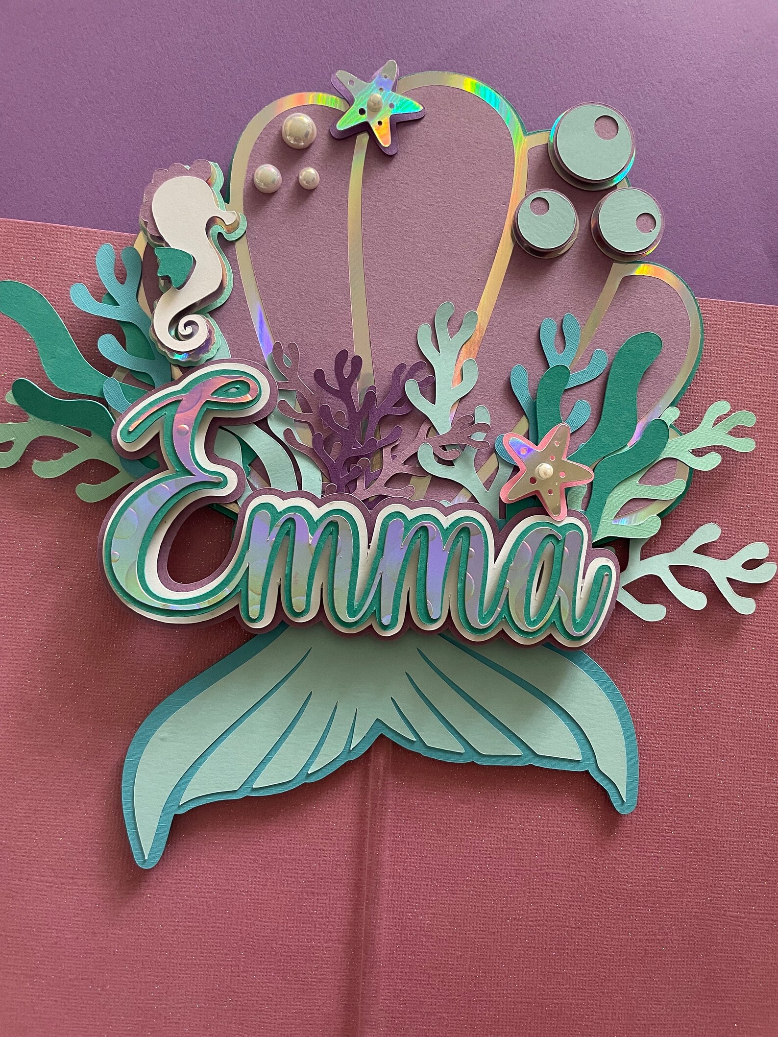 Cake Topper Mermaid, One Birthday, Cake Topper Mermaid, Mermaid ...