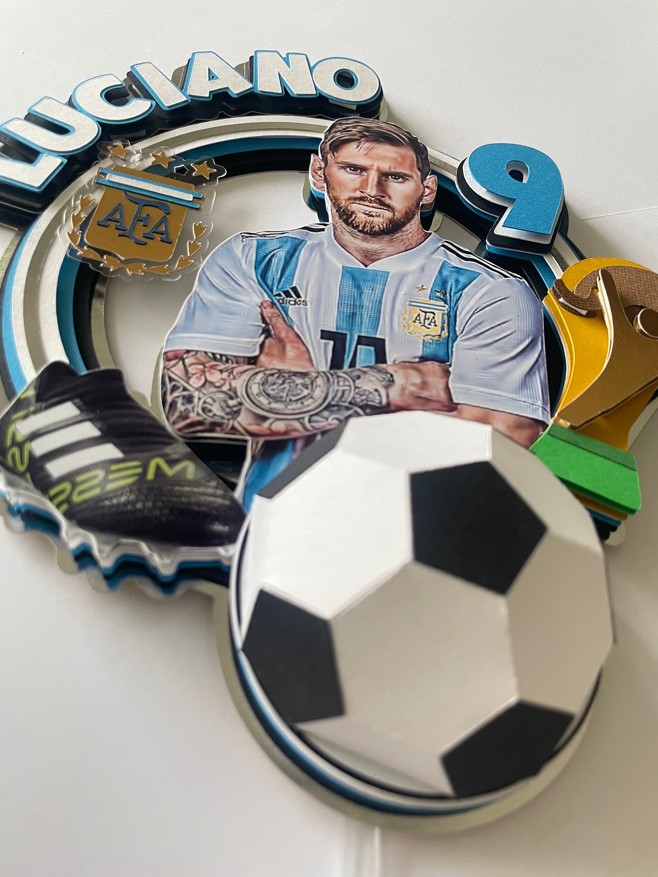 Messi. Cake Topper Messi. Soccer. Soccer Cake Topper. 3D Cake Topper - Etsy