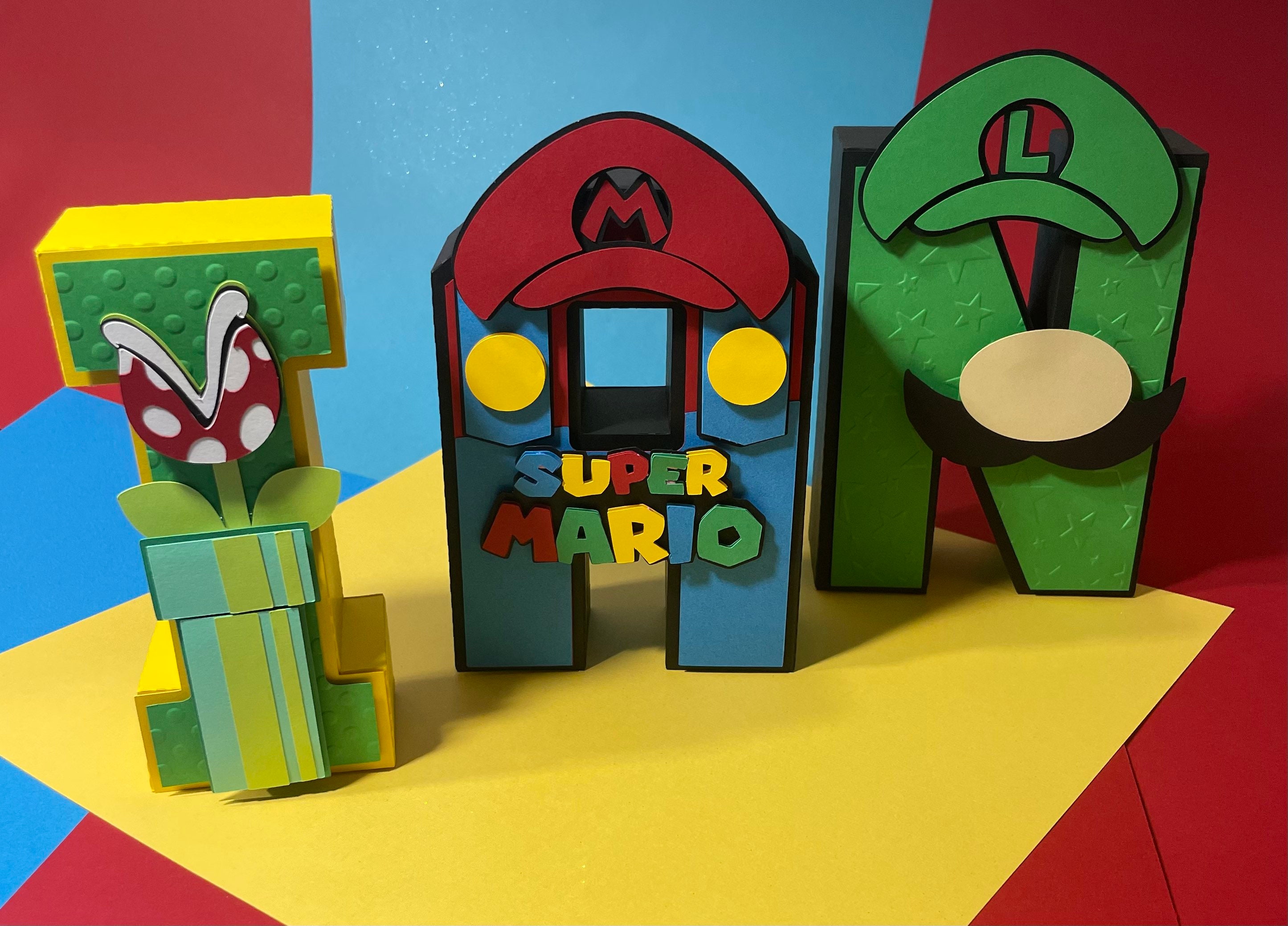 3d Letter Mario Bros, Mario Bros, 3d Letter - Etsy