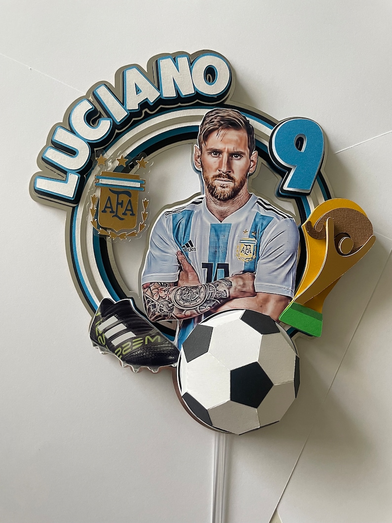Messi. Cake Topper Messi. Soccer. Soccer Cake Topper. 3D Cake Topper - Etsy
