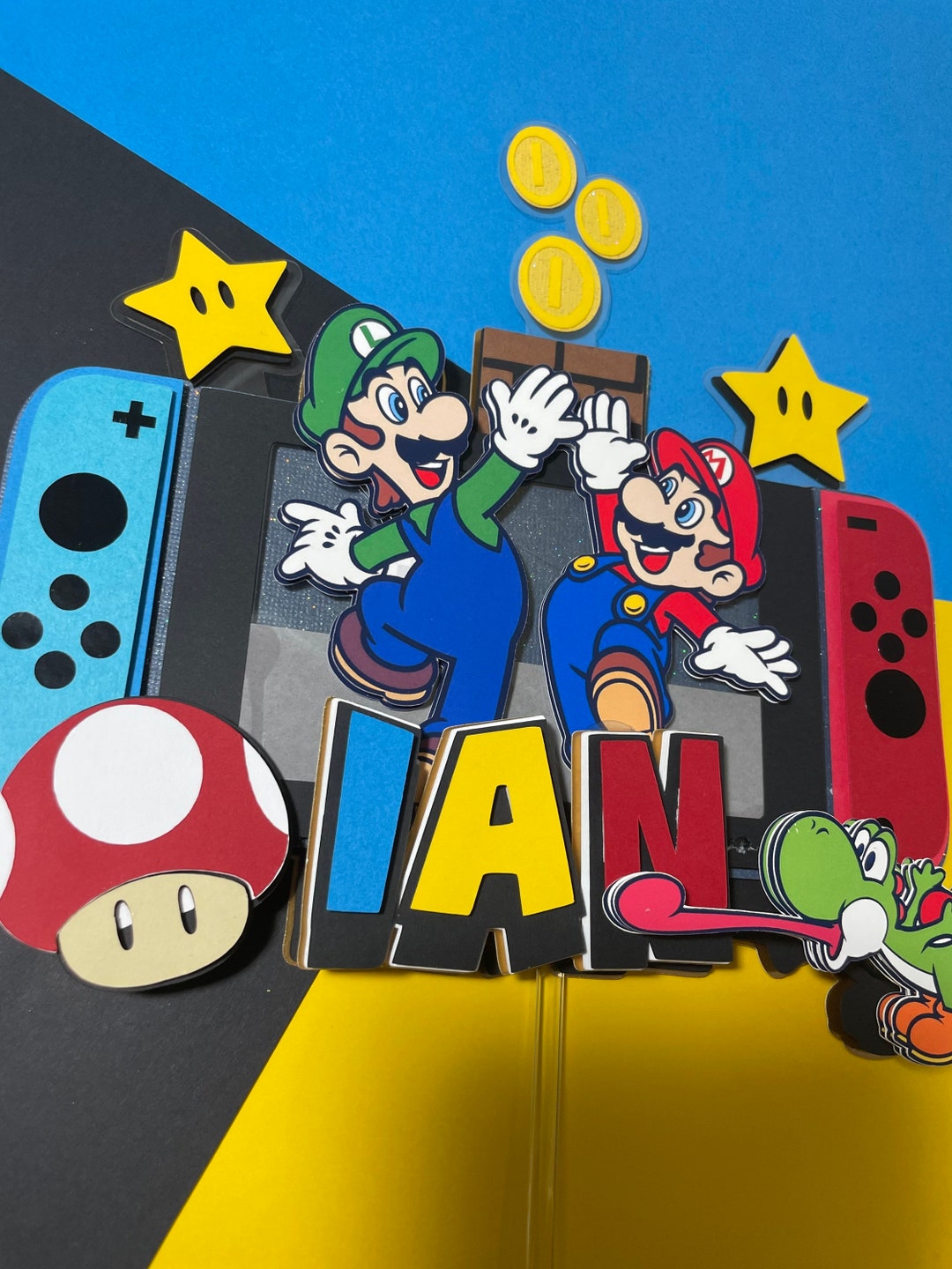 Mario Bros, Mario Bros Cake Topper, Nintendo Switch, Cake Topper ...