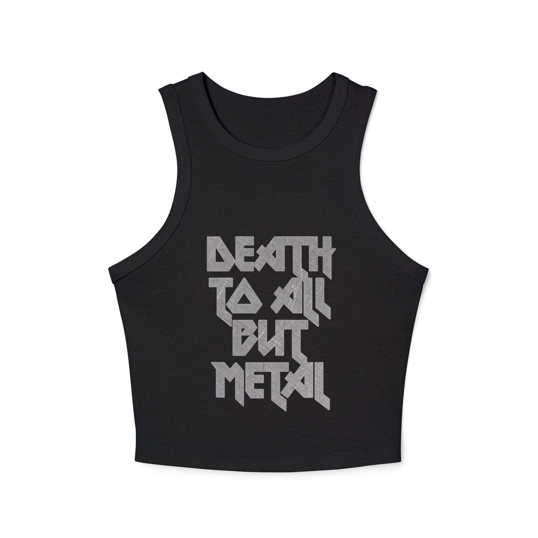 Women's Heavy Metal Crop Tank/cropped Tank Tops/heavy Metal Tank Tops ...