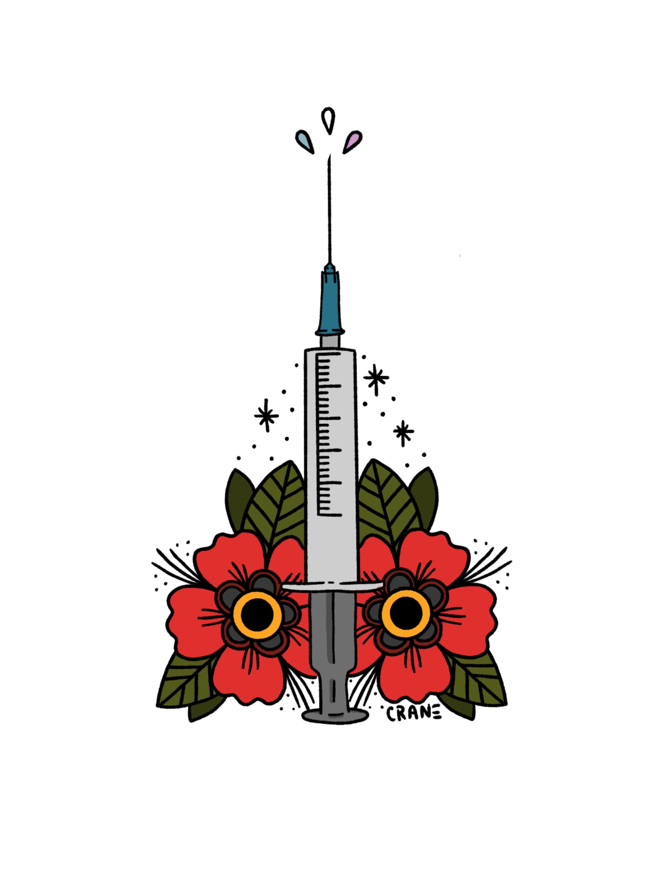 Syringe Tattoo Flash