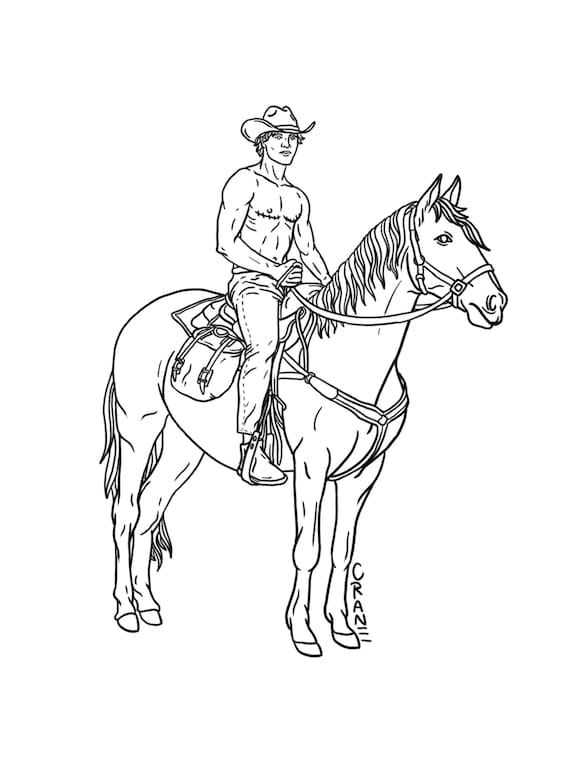 Trans-masc Cowboy II Print | Etsy