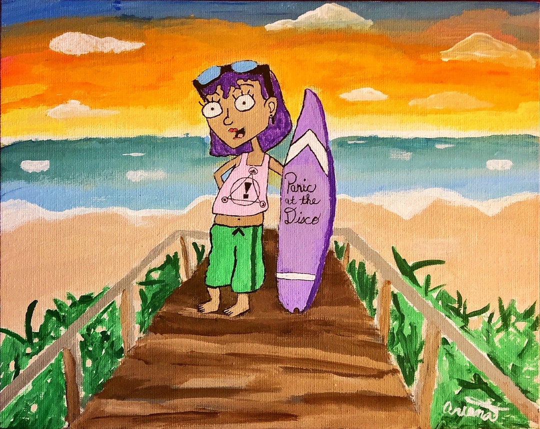 Painting of Reggie From Rocket Power Supporting Panic! at the Disco - Etsy