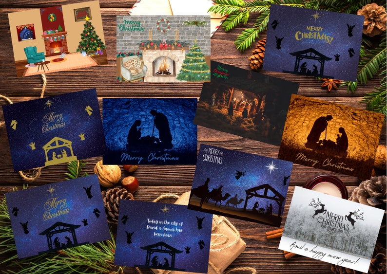 Nativity Scene,christmas Card Printable, Christmas Greeting Card ...