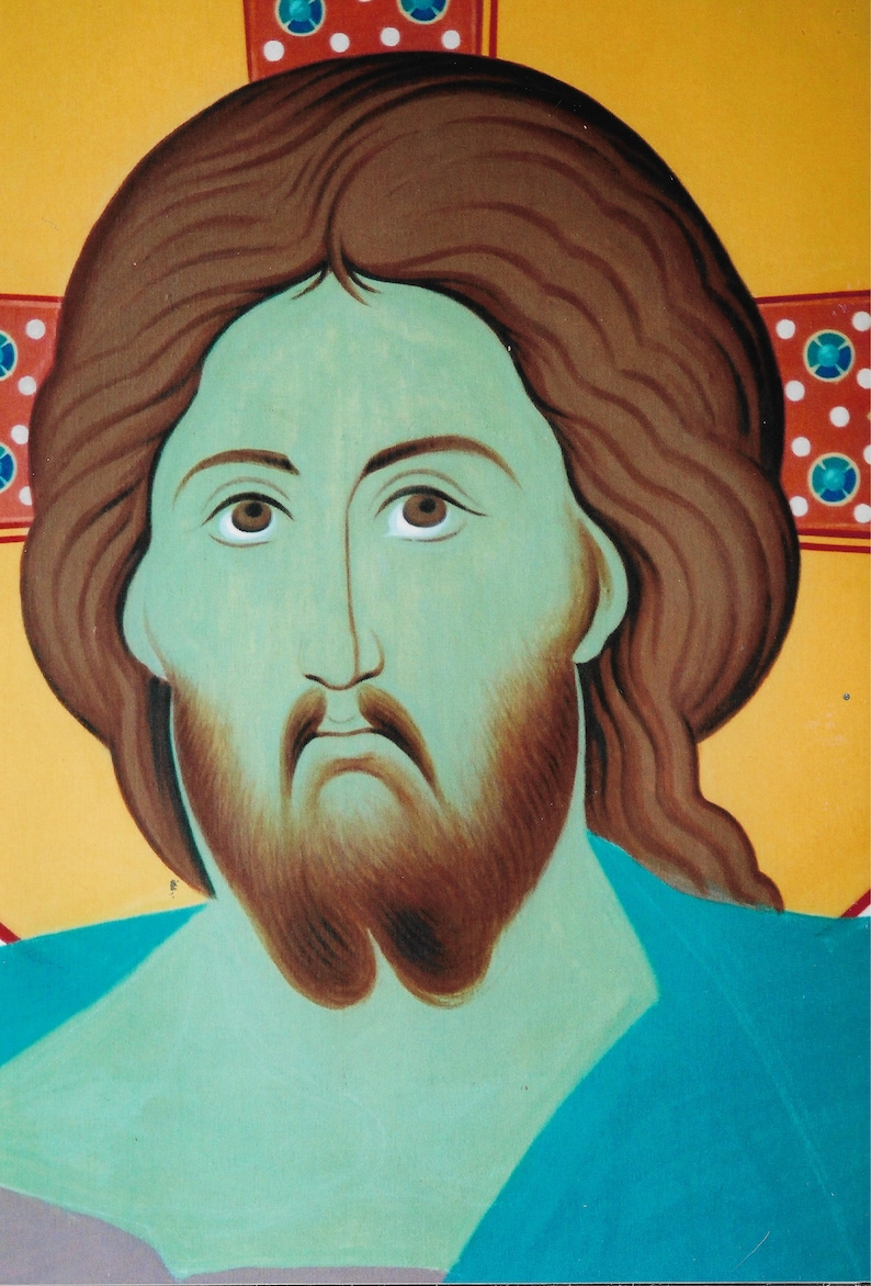 Painting Jesus Face Step by Step | Orthodox Painting | Printable Wall ...