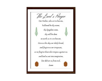 The Lord's Prayer, Our Father, Bible Verse Wall Art, Scripture ...