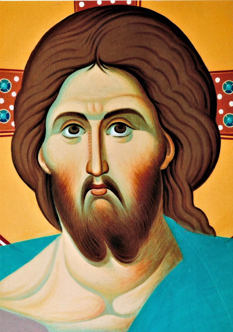 Painting Jesus Face Step by Step | Orthodox Painting | Printable Wall ...