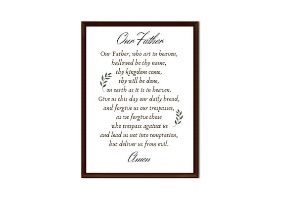 The Lord's Prayer Printable Art Bible Verse Printable - Etsy