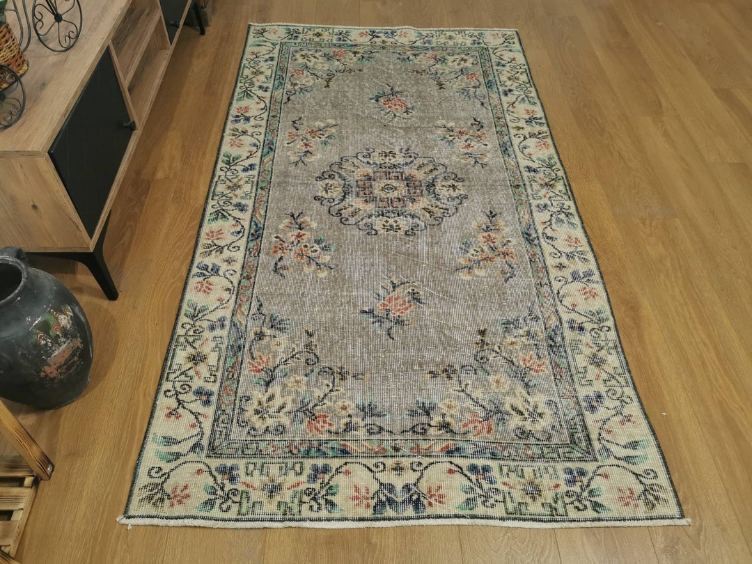 Turkish Rug Vintage Rug Area Rug Floral Rug Turkey Rug - Etsy