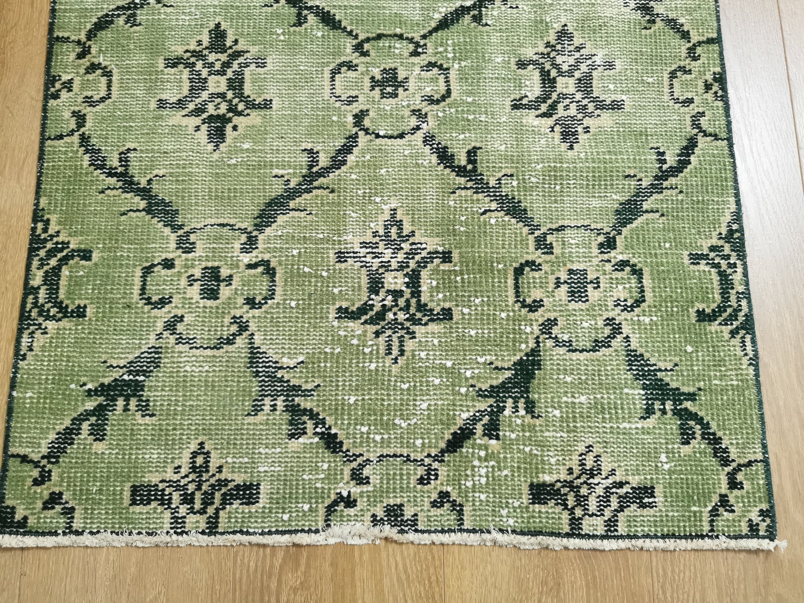 Green Turkish Rug 2.4x5.4ft Small Green Rug Bathroom Rug - Etsy